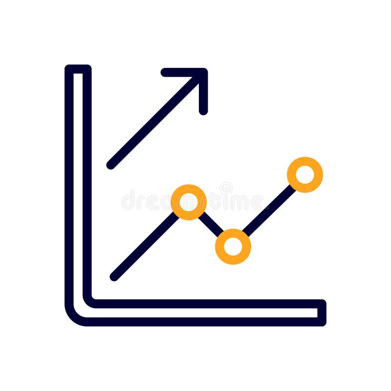 Chart Icon Duocolor Blue Black Business Symbol Illustration Stock ...