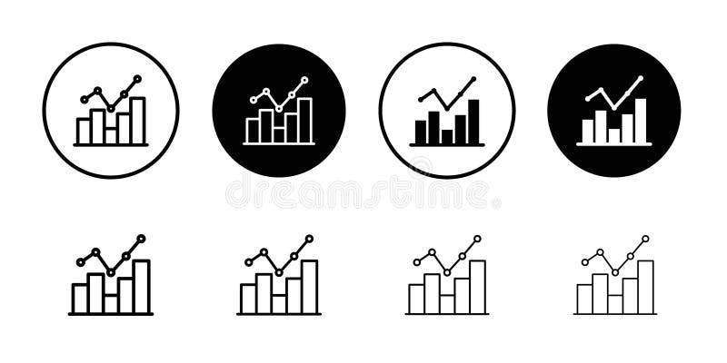 Chart Icon Flat Fill Set Collection Stock Vector - Illustration of sale, development: 340911123