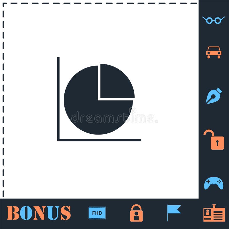 Chart icon flat stock vector. Illustration of graph - 146611350