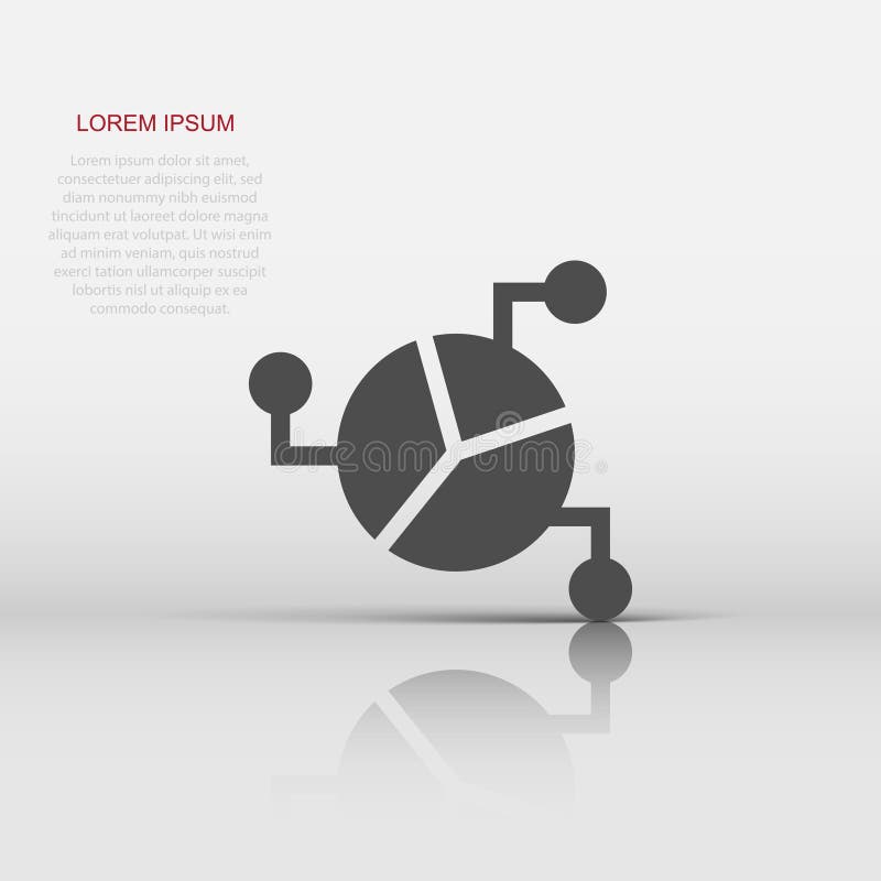 Chart Icon in Flat Style. Diagram Vector Illustration on White Isolated ...