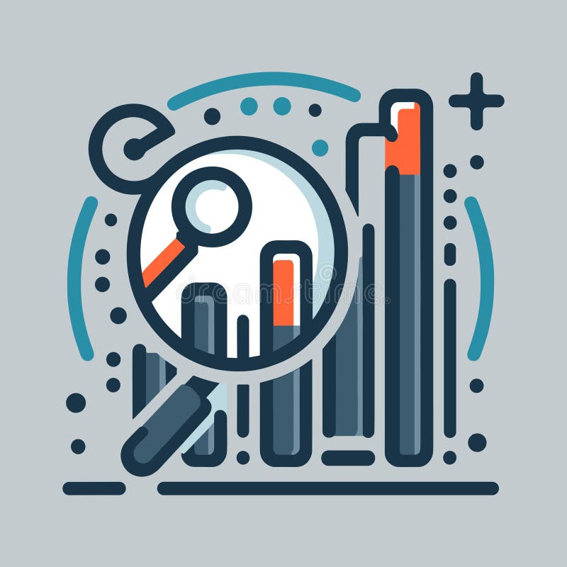 Chart Icon in Grey Background in Flat Style. Stock Vector ...