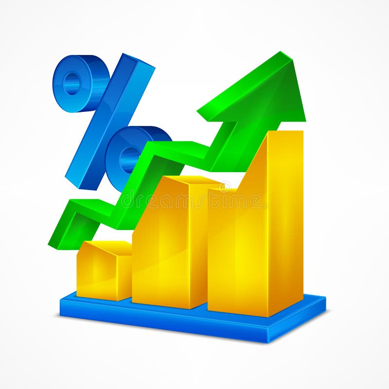 Chart icon percent stock vector. Illustration of plan - 71853627