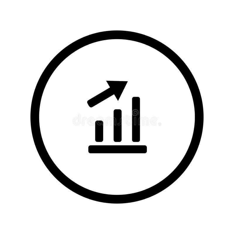 Chart Icon Symbol Vector Image Isolated on the White Background Stock ...