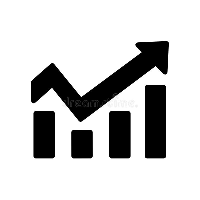 Chart Icon Symbol Vector Image Isolated on the White Background Stock ...