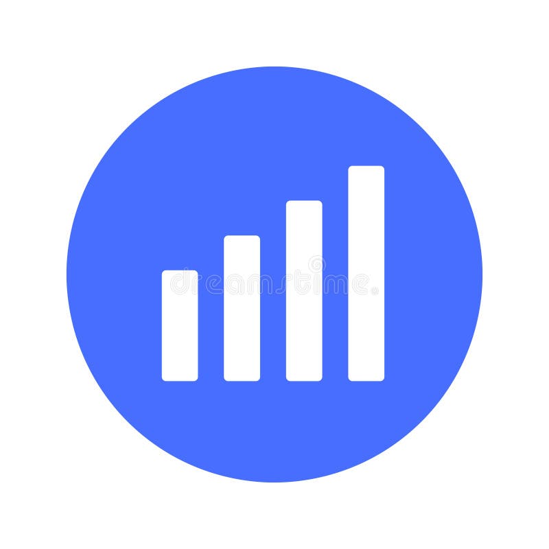 Chart Icon Symbol Vector Image Isolated on the White Background Stock ...