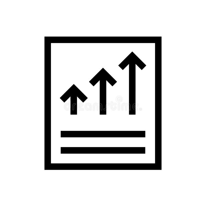 Chart Icon Symbol Vector Image Isolated on the White Background Stock ...