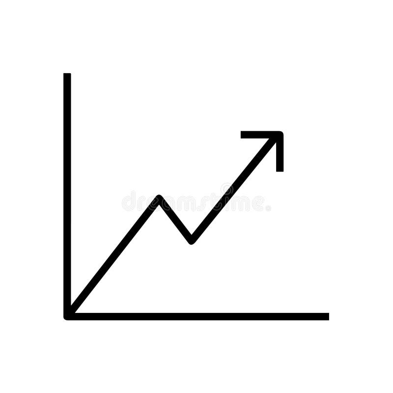 Chart Icon Symbol Vector Image Isolated on the White Background Stock ...