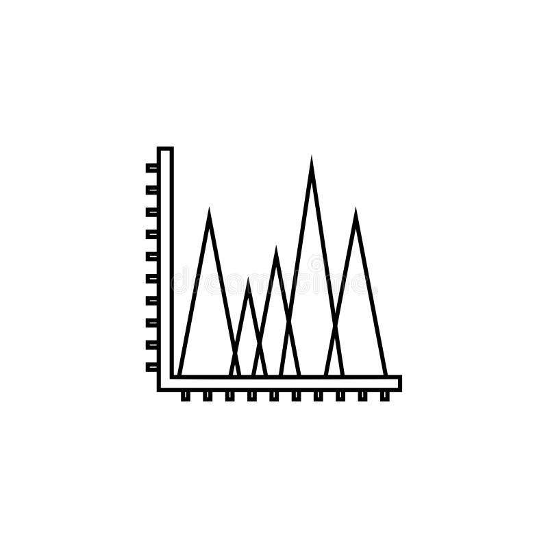 Chart Icon Symbol Vector Image Isolated on the White Background Stock ...