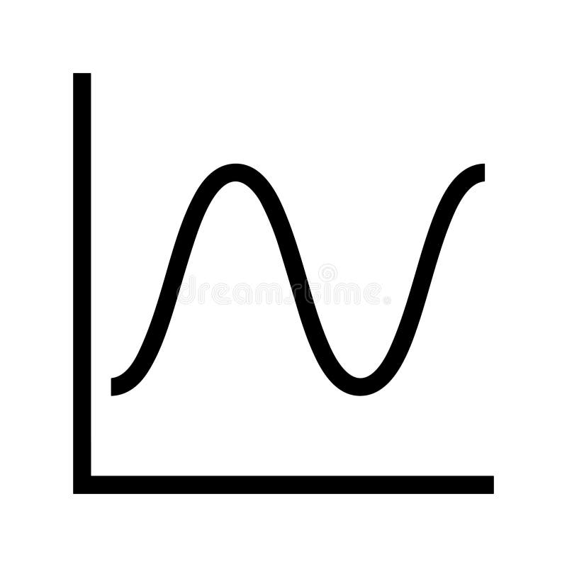 Chart Icon Symbol Vector Image Isolated on the White Background Stock ...