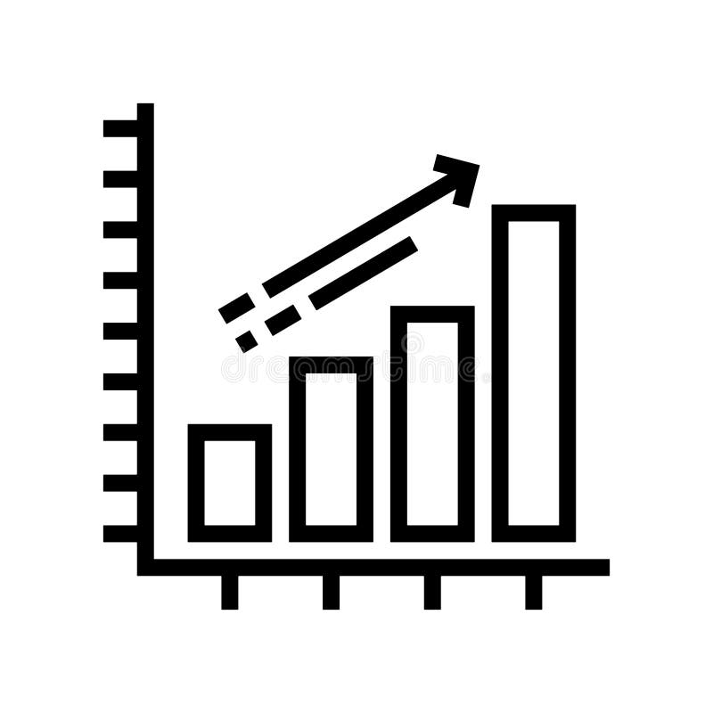 Chart Icon Symbol Vector Image Isolated on the White Background Stock ...