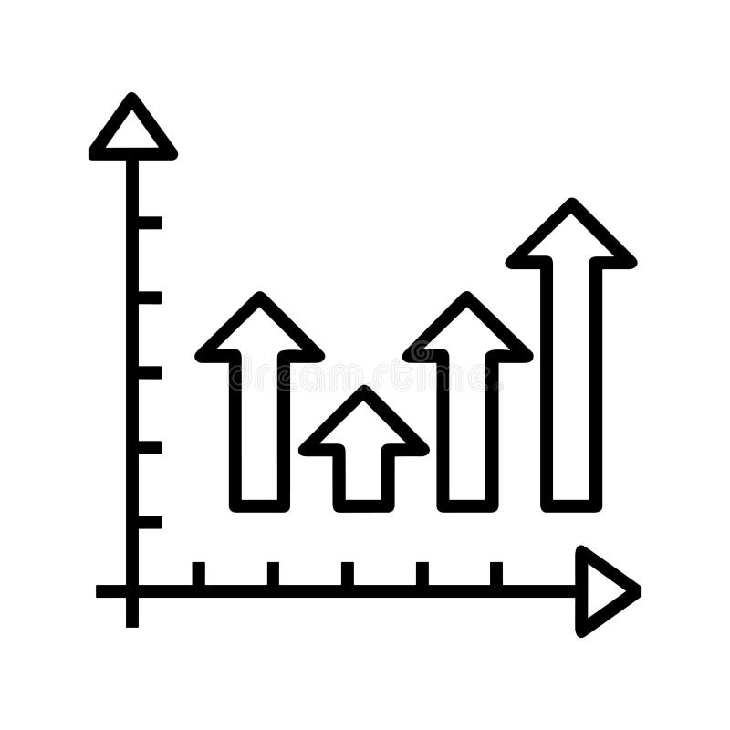 Chart Icon Symbol Vector Image Isolated on the White Background Stock ...