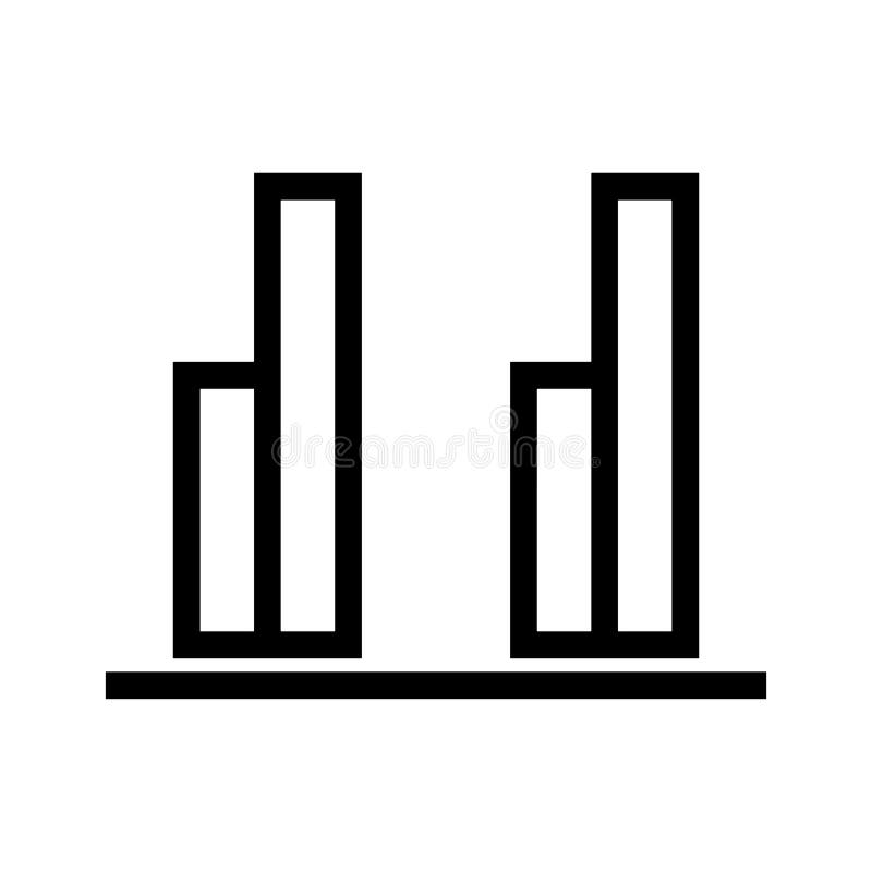 Chart Icon Symbol Vector Image Isolated on the White Background Stock ...