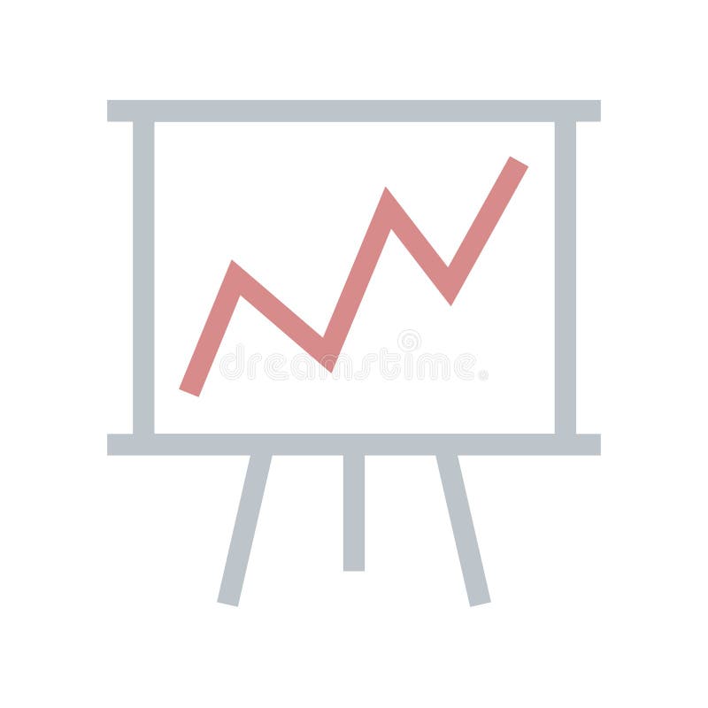 Chart Icon Symbol Vector Image Isolated on the White Background Stock ...