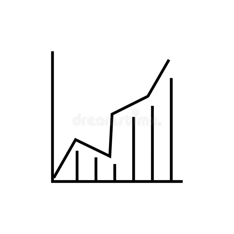 Chart Icon Symbol Vector Image Isolated on the White Background Stock ...