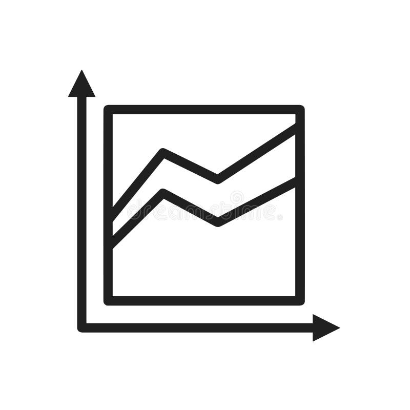 Chart Icon Symbol Vector Image Isolated on the White Background Stock ...