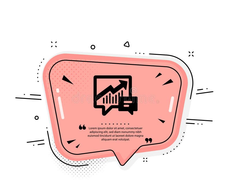 Chart Icon. Report Graph in Speech Bubble. Vector Stock Vector ...