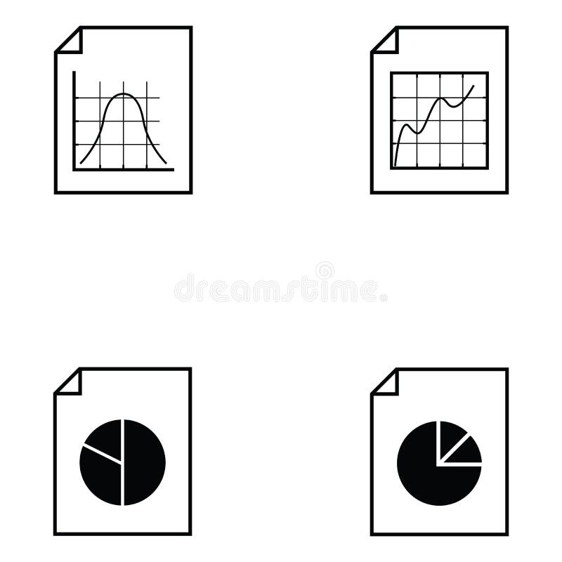 Chart icon set stock vector. Illustration of business - 107346858
