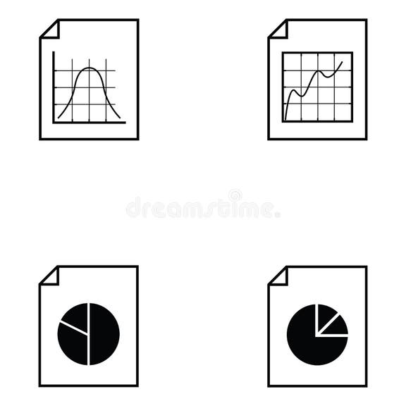 Chart icon set stock vector. Illustration of business - 107346858