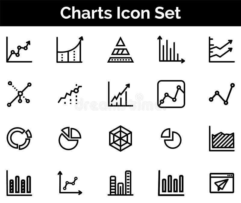 Chart Icon SET Vector Illustration Stock Vector - Illustration of ...