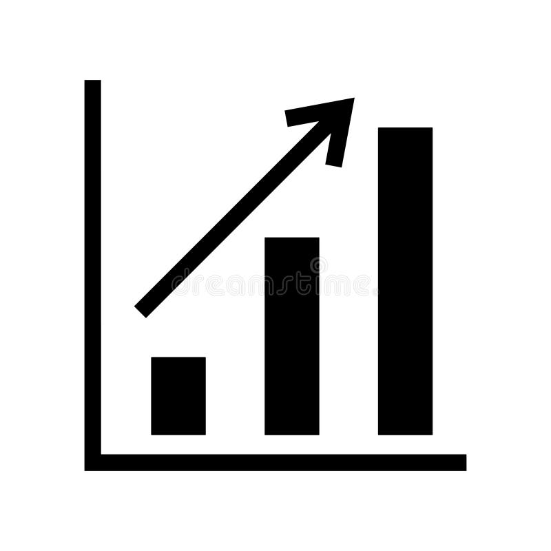 Chart Icon Symbol Vector Image Isolated on the White Background Stock ...
