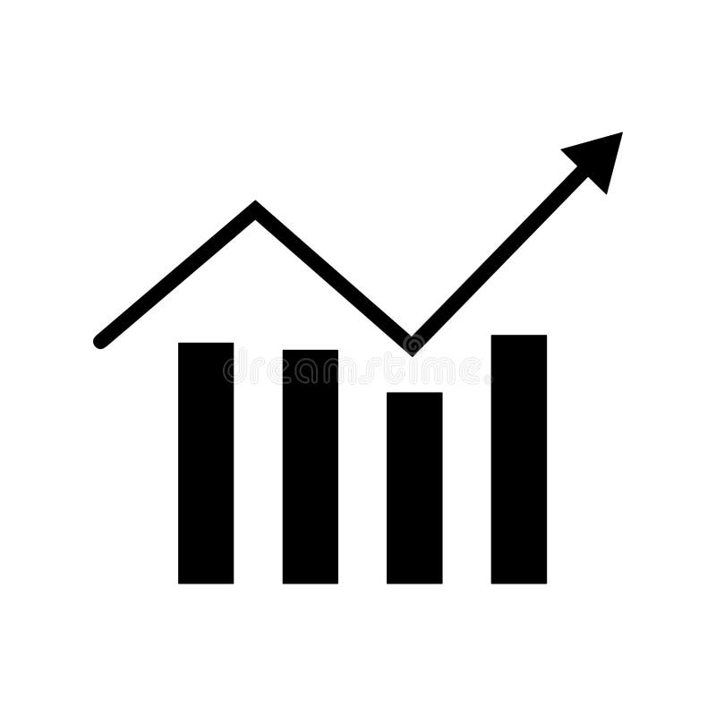 Chart Icon Symbol Vector Image Isolated on the White Background Stock ...