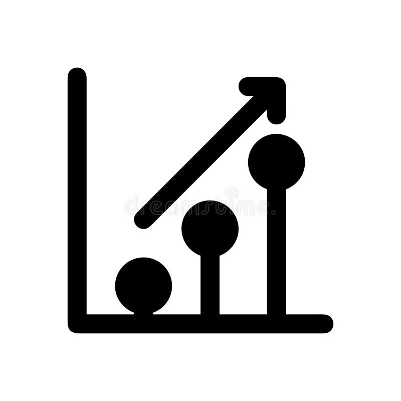 Chart Icon Symbol Vector Image Isolated on the White Background Stock ...