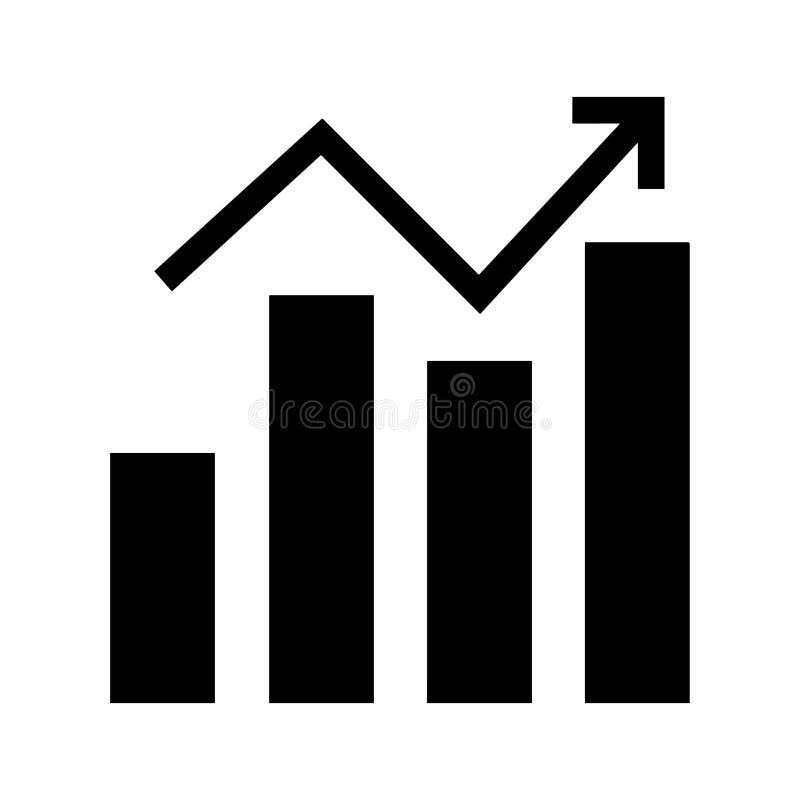 Chart Icon Symbol Vector Image Isolated on the White Background Stock ...
