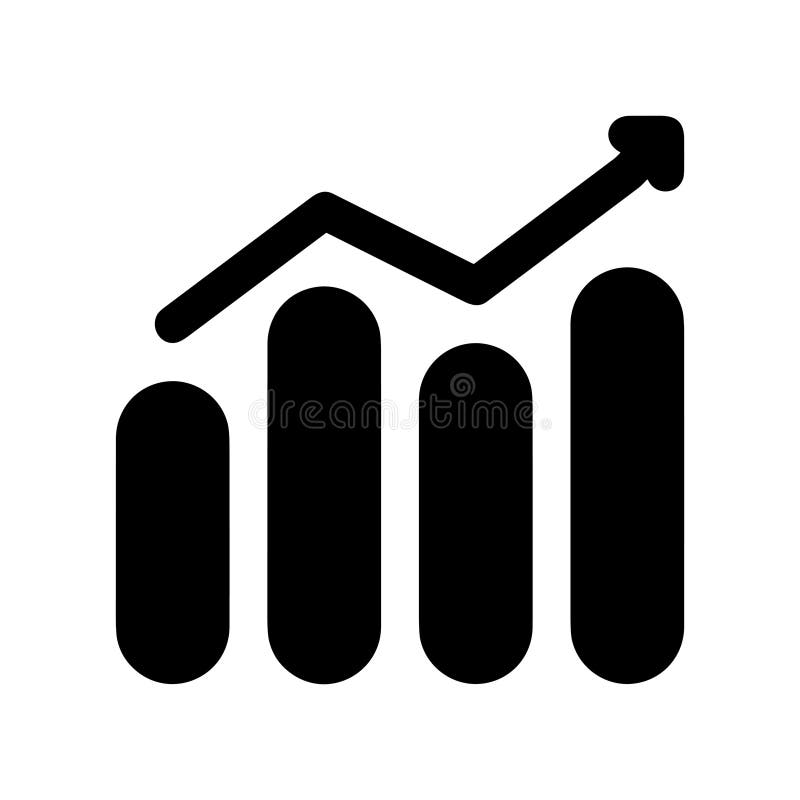 Chart Icon Symbol Vector Image Isolated on the White Background Stock ...