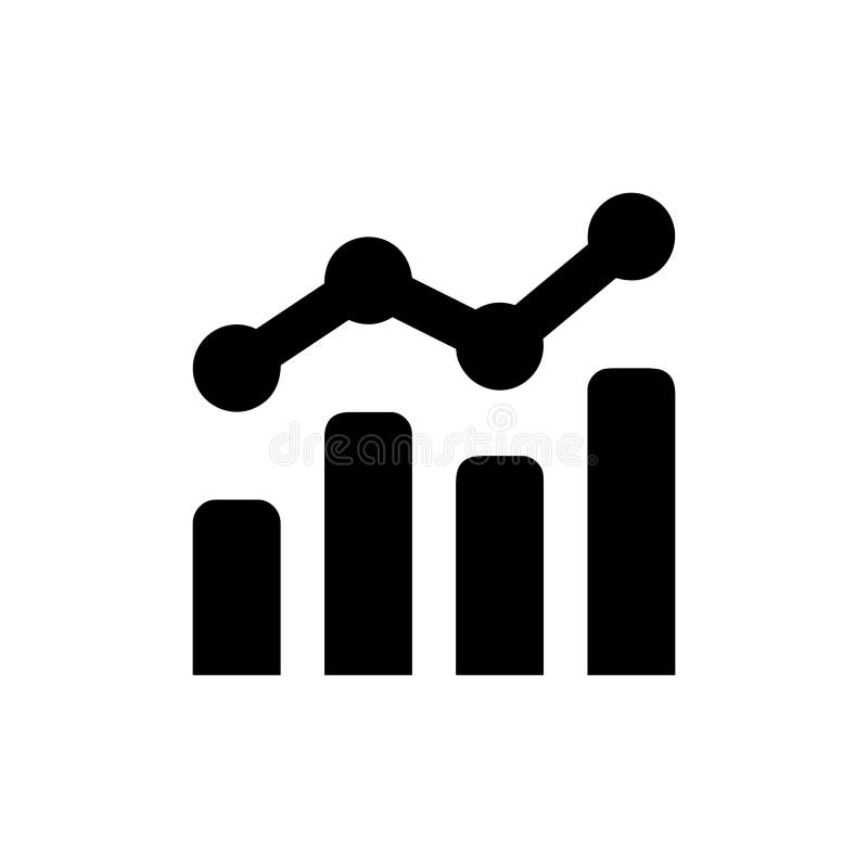 Chart Icon Symbol Vector Image Isolated on the White Background Stock ...