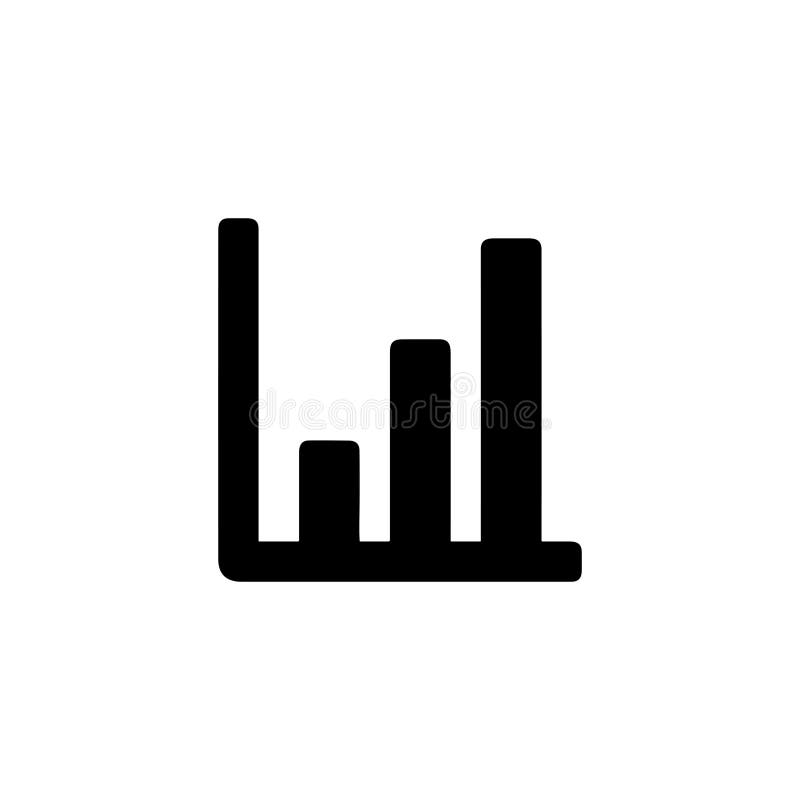 Chart Icon Symbol Vector Image Isolated on the White Background Stock ...