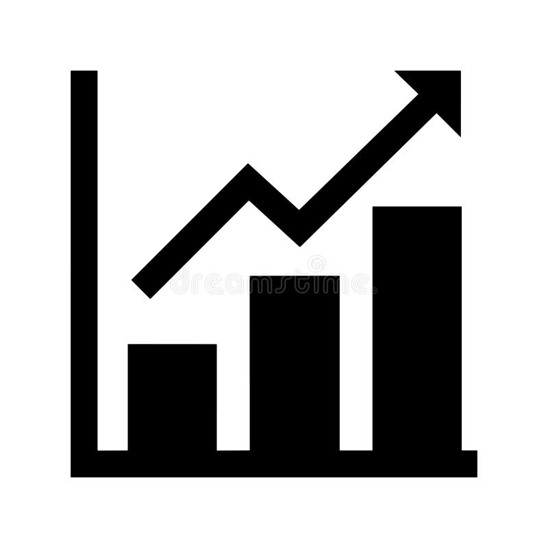 Chart Icon Symbol Vector Image Isolated on the White Background Stock ...