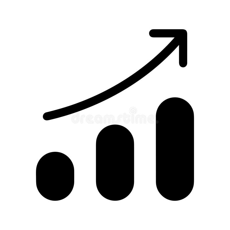 Chart Icon Symbol Vector Image Isolated on the White Background Stock ...
