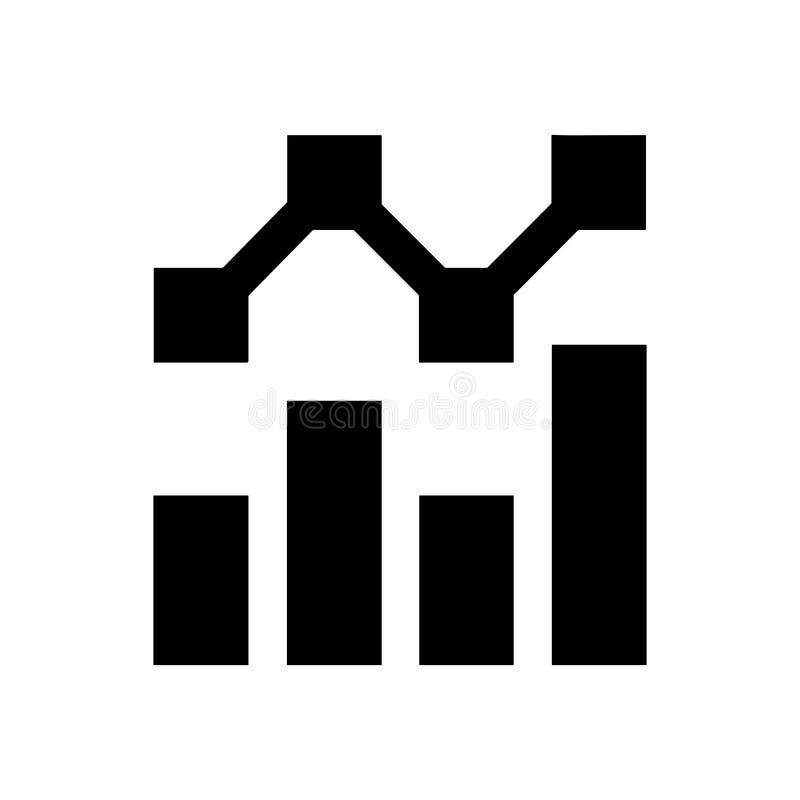 Chart Icon Symbol Vector Image Isolated on the White Background Stock ...