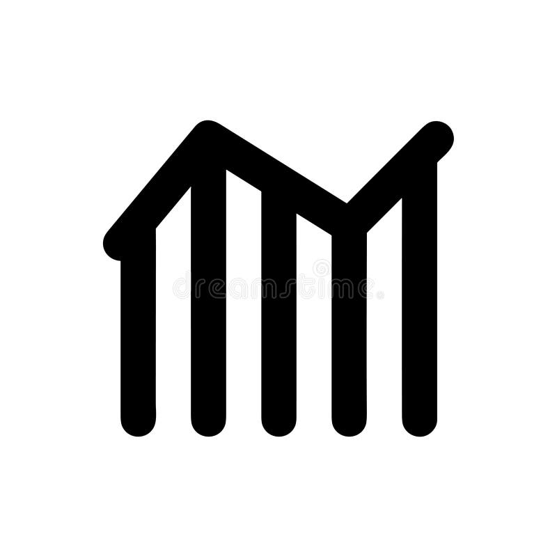 Chart Icon Symbol Vector Image Isolated on the White Background Stock ...