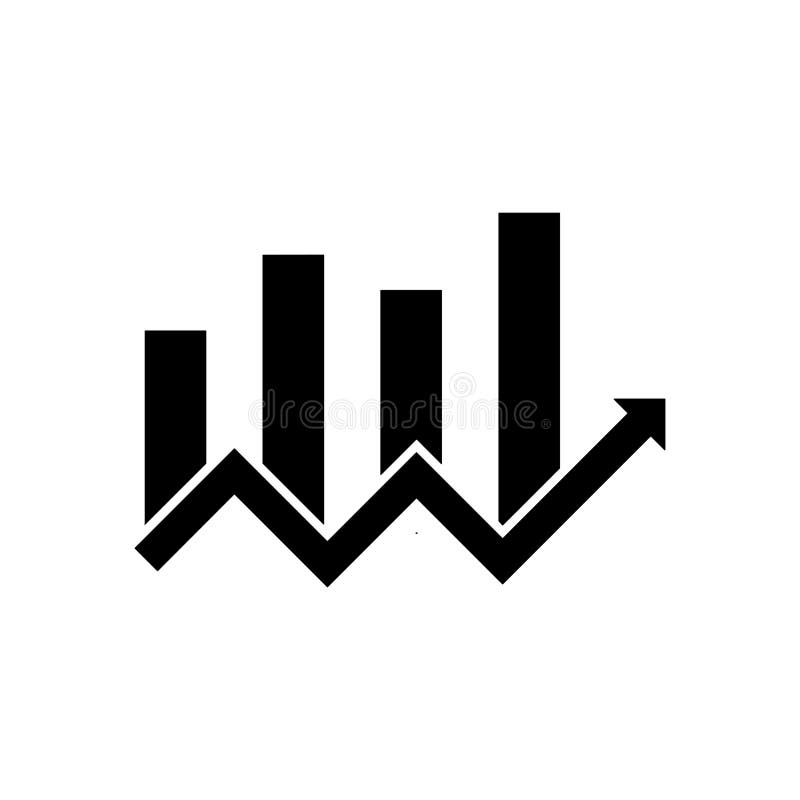 Chart Icon Symbol Vector Image Isolated on the White Background Stock ...
