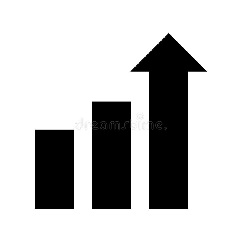 Chart Icon Symbol Vector Image Isolated on the White Background Stock ...