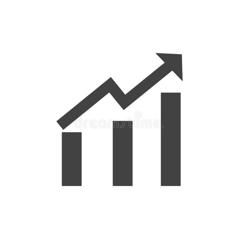 Chart Icon Symbol Vector Image Isolated on the White Background Stock ...