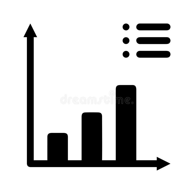 Chart Icon Symbol Vector Image Isolated on the White Background Stock ...