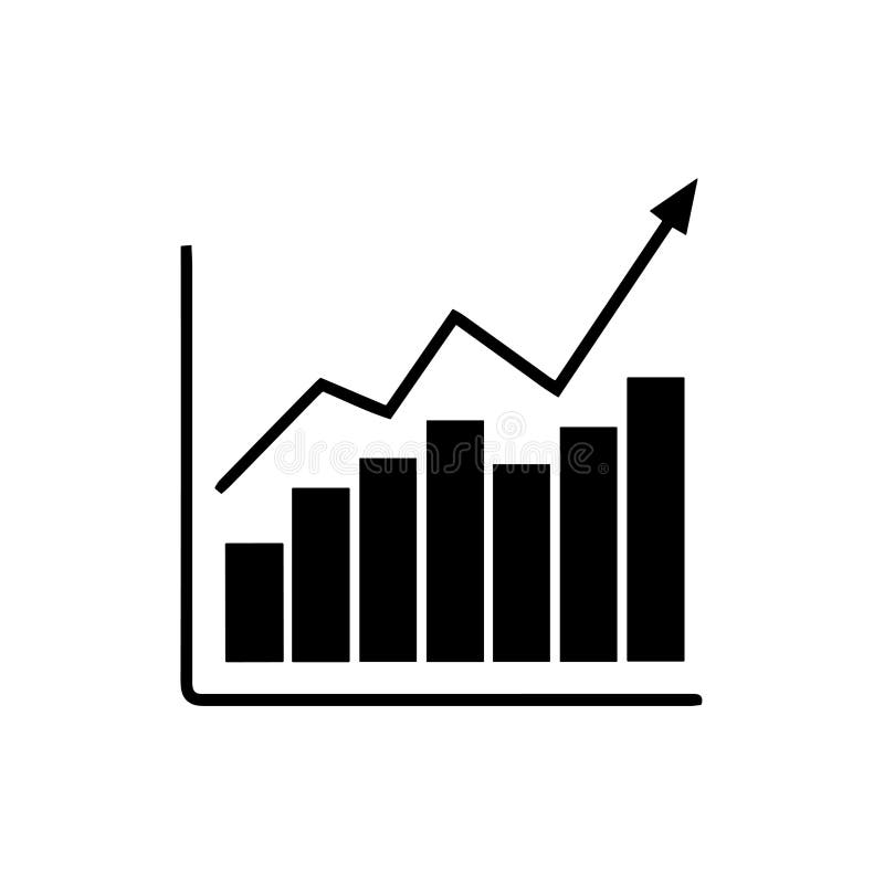 Chart Icon Symbol Vector Image Isolated on the White Background Stock ...