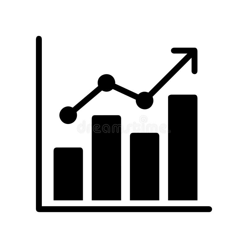 Chart Icon Symbol Vector Image Isolated on the White Background Stock ...