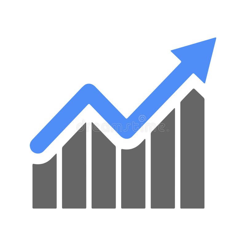 Chart Icon Symbol Vector Image Isolated on the White Background Stock ...