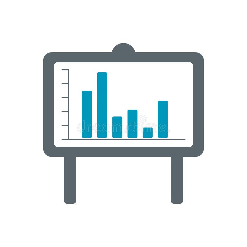 Chart Icon Symbol Vector Image Isolated on the White Background Stock ...