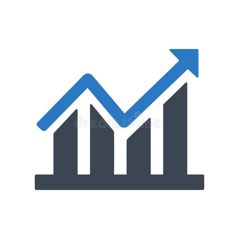 Chart Icon Symbol Vector Image Isolated on the White Background Stock ...