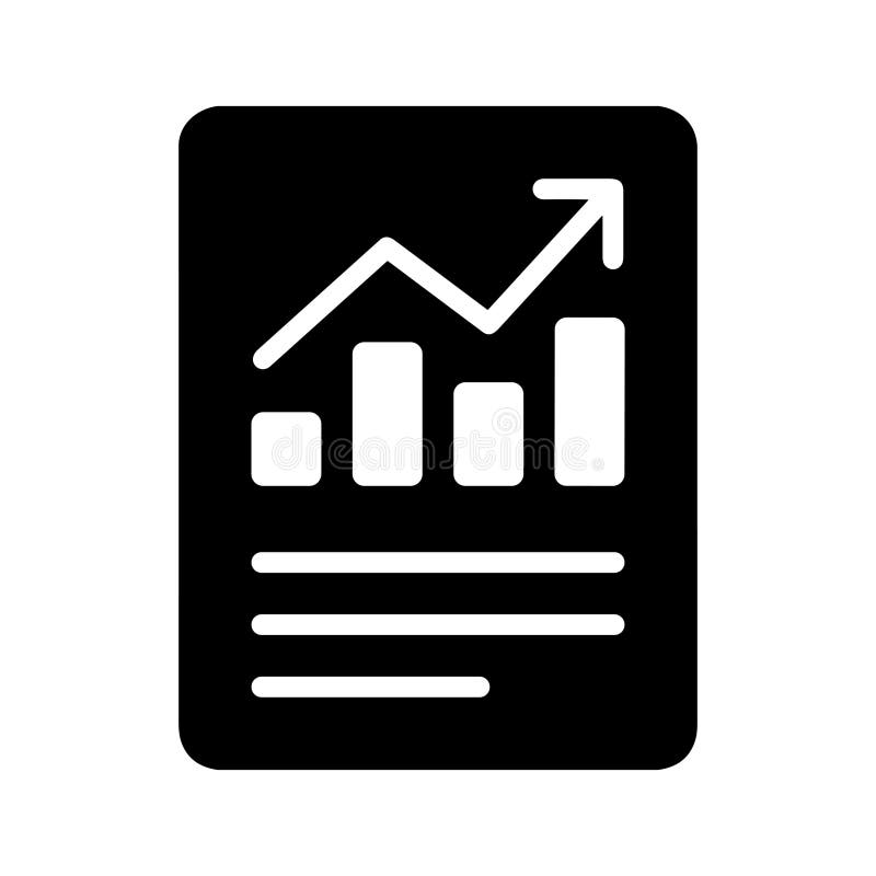 Chart Icon Symbol Vector Image Isolated on the White Background Stock ...