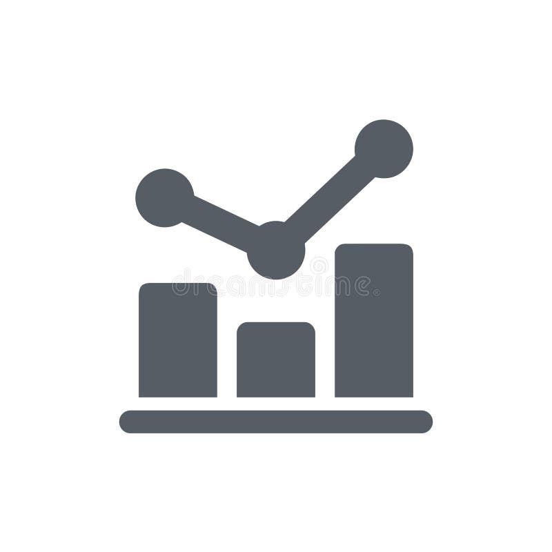 Chart Icon Symbol Vector Image Isolated on the White Background Stock ...