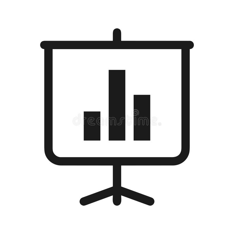 Chart Icon Symbol Vector Image Isolated on the White Background Stock ...