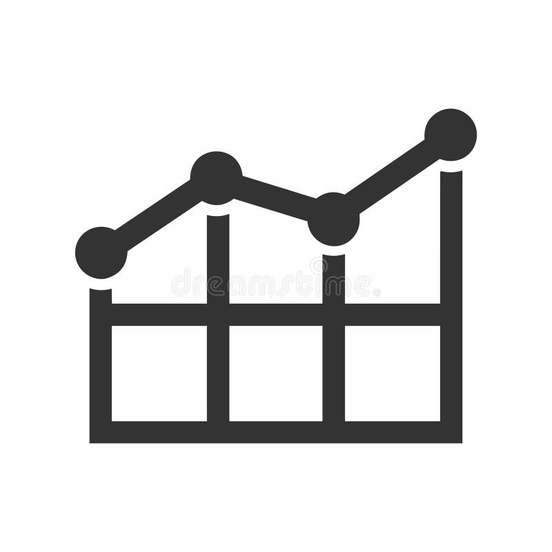 Chart Icon Symbol Vector Image Isolated on the White Background Stock ...