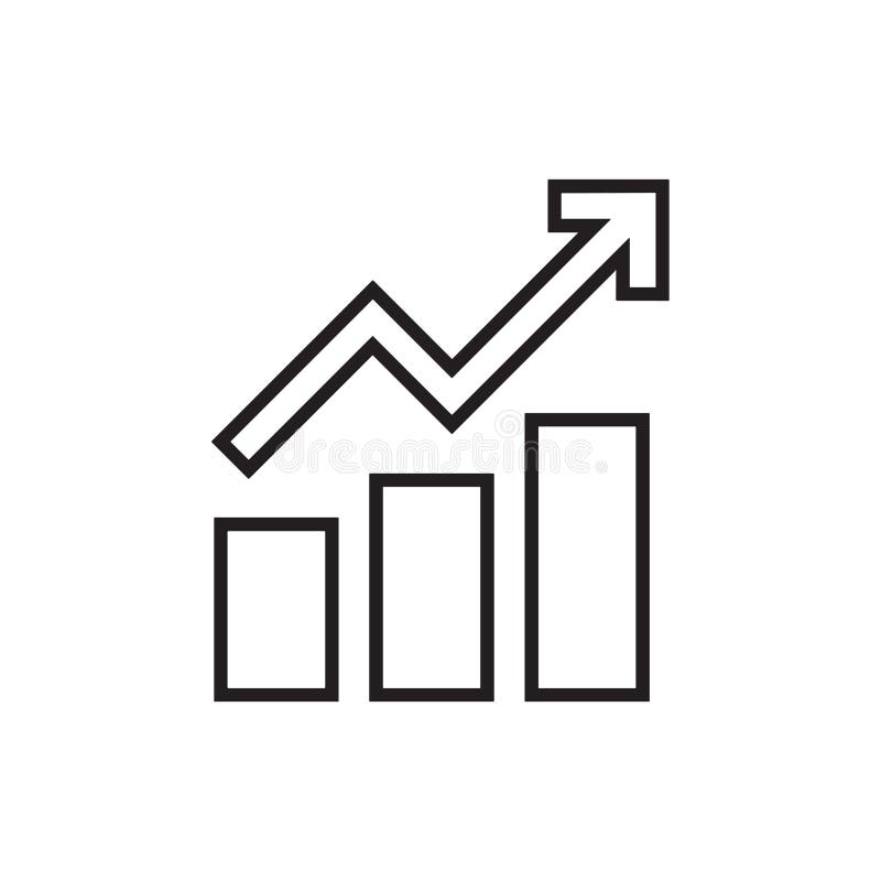 Chart Icon Symbol Vector Image Isolated on the White Background Stock ...