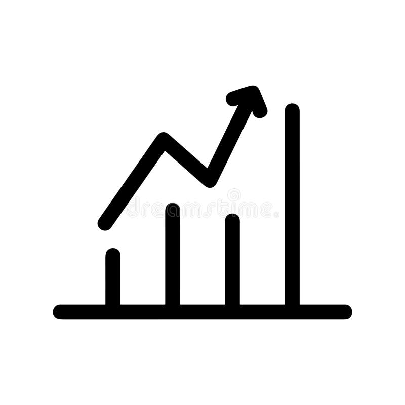 Chart Icon Symbol Vector Image Isolated on the White Background Stock ...
