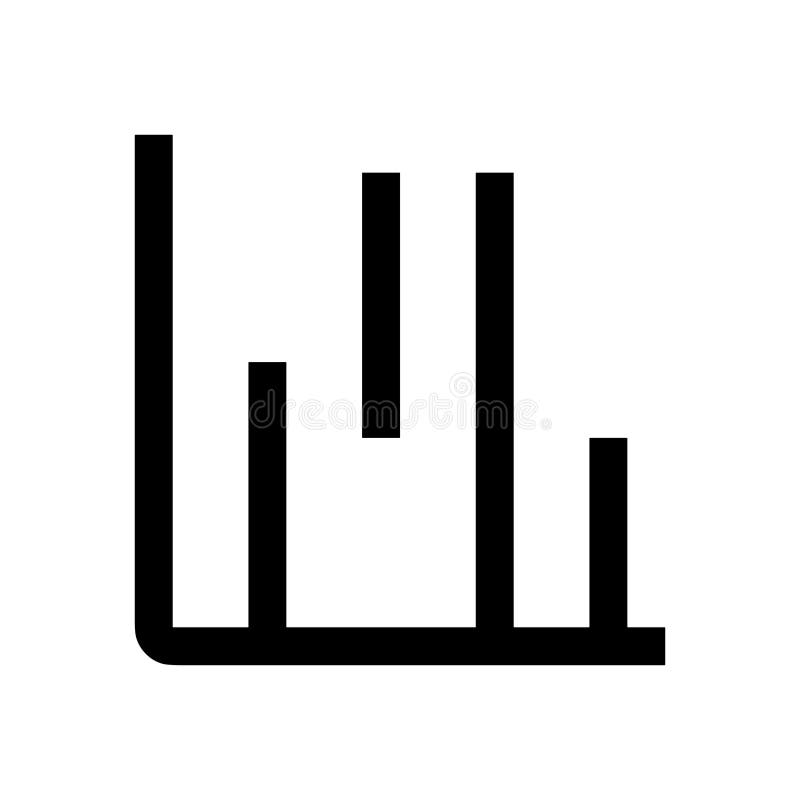 Chart Icon Symbol Vector Image Isolated on the White Background Stock ...